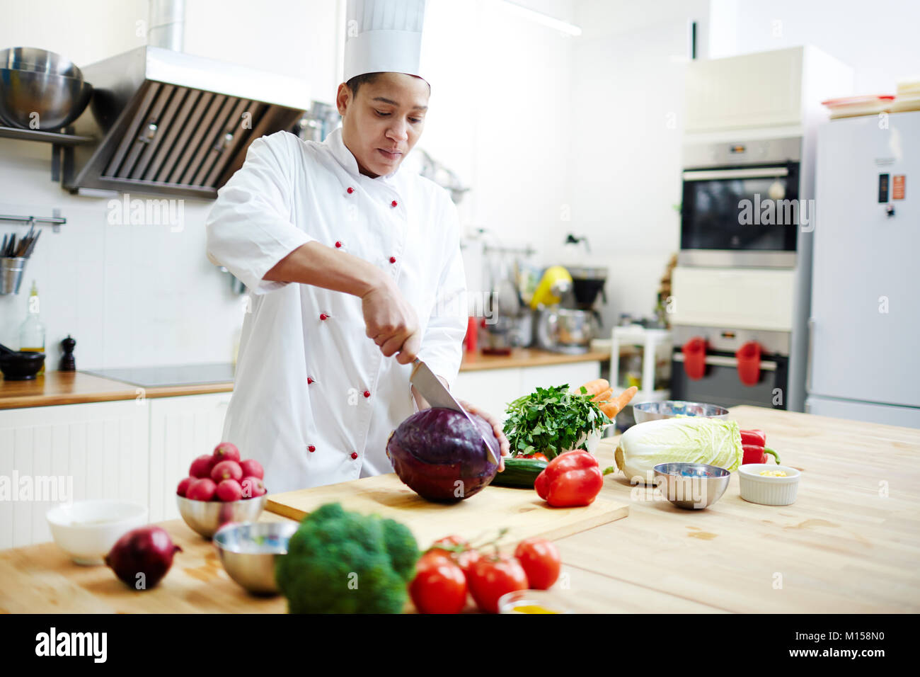 Chef at work Stock Photo - Alamy