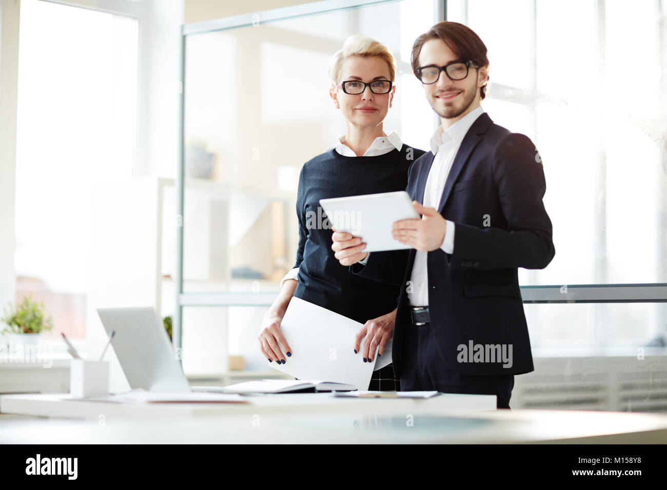 Bankers at work Stock Photo - Alamy