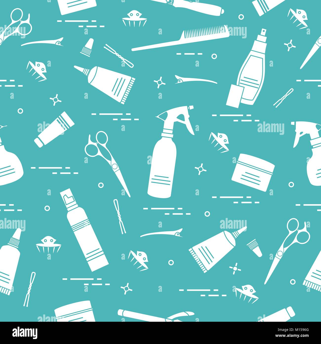 Seamless pattern with professional hairdresser tools. Fashion and ...