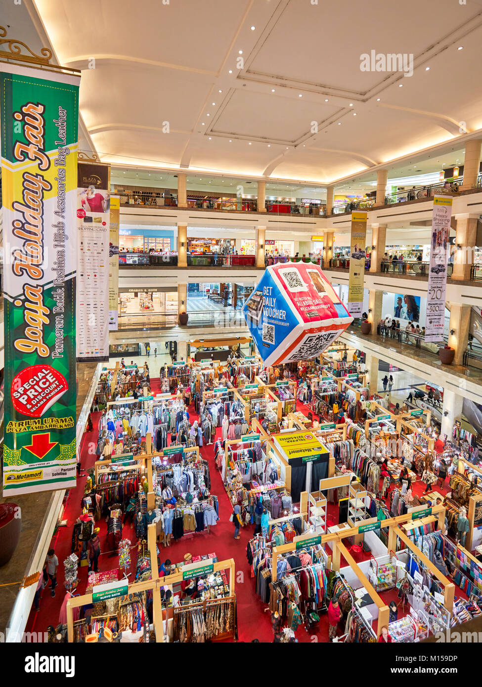 Interior view of the Ambarrukmo Plaza shopping mall. Yogyakarta, Java, Indonesia Stock Photo - Alamy