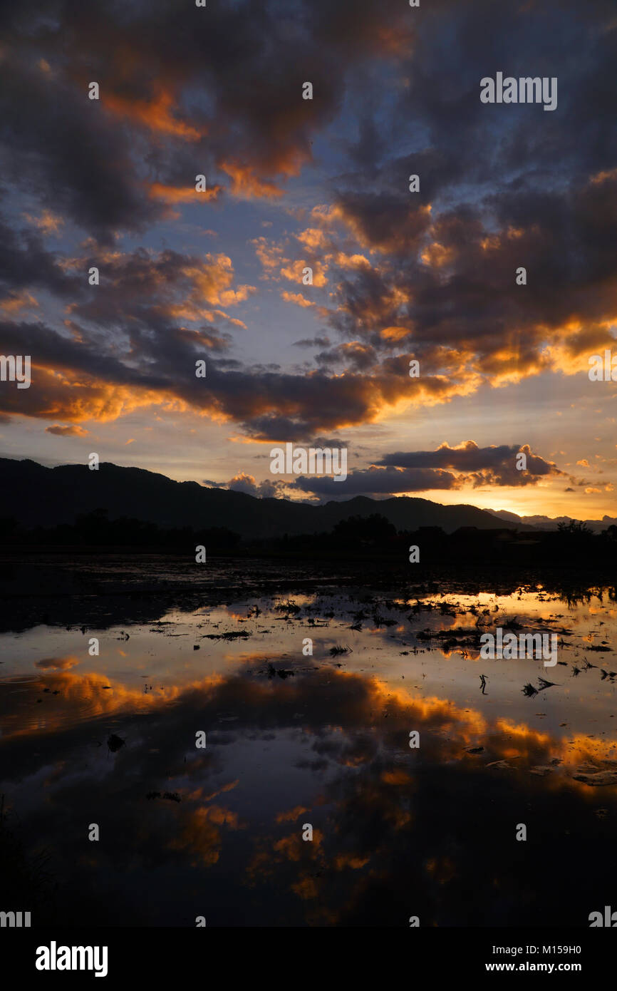 beautiful sunset in indonesia, bandung west java Stock Photo - Alamy