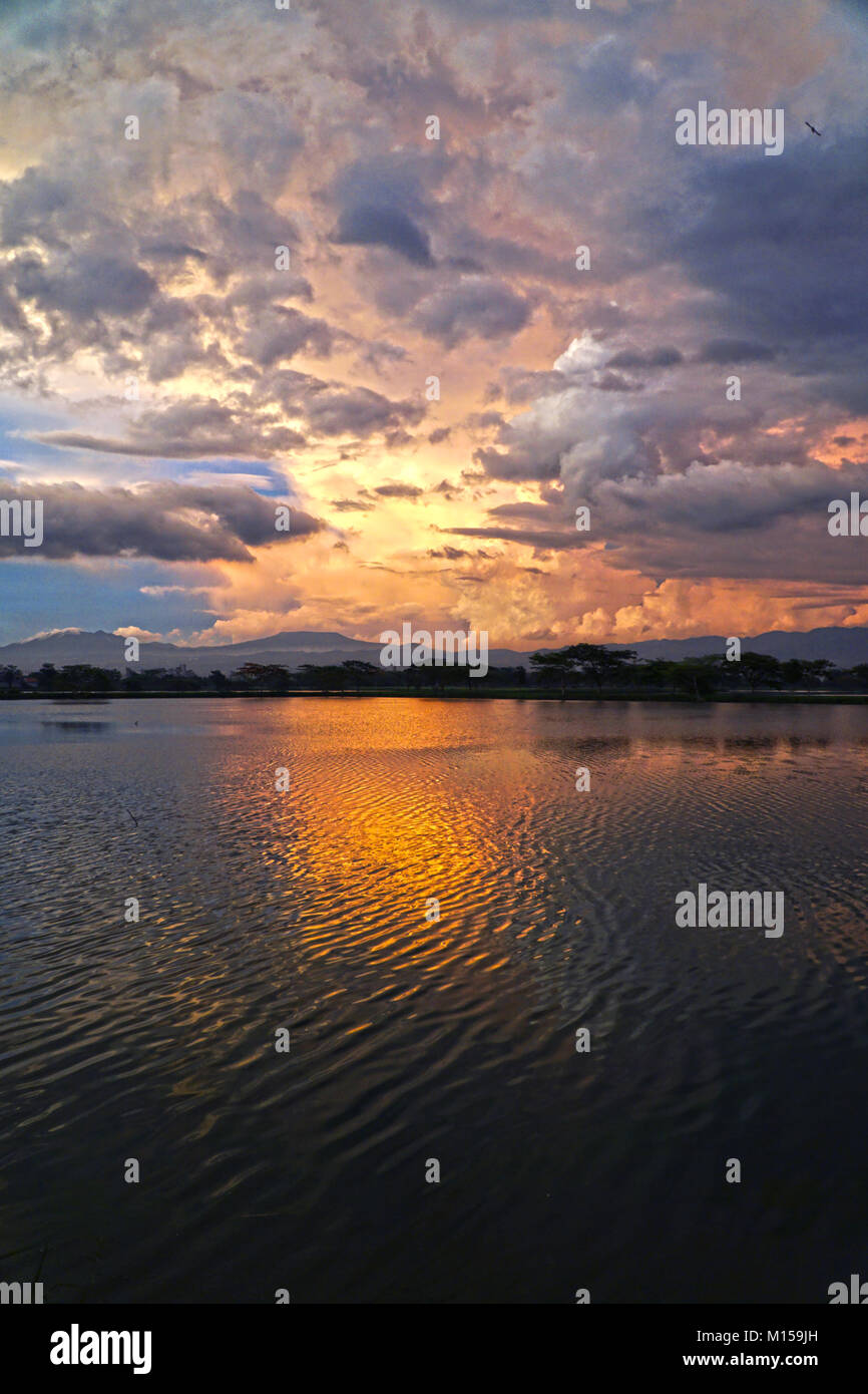 beautiful sunset in indonesia, bandung west java Stock Photo - Alamy