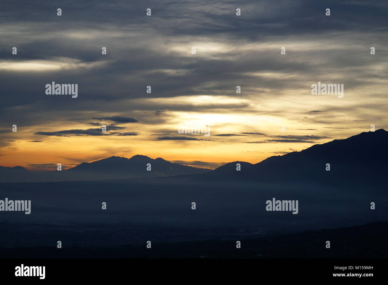 beautiful sunset in indonesia, bandung west java Stock Photo - Alamy