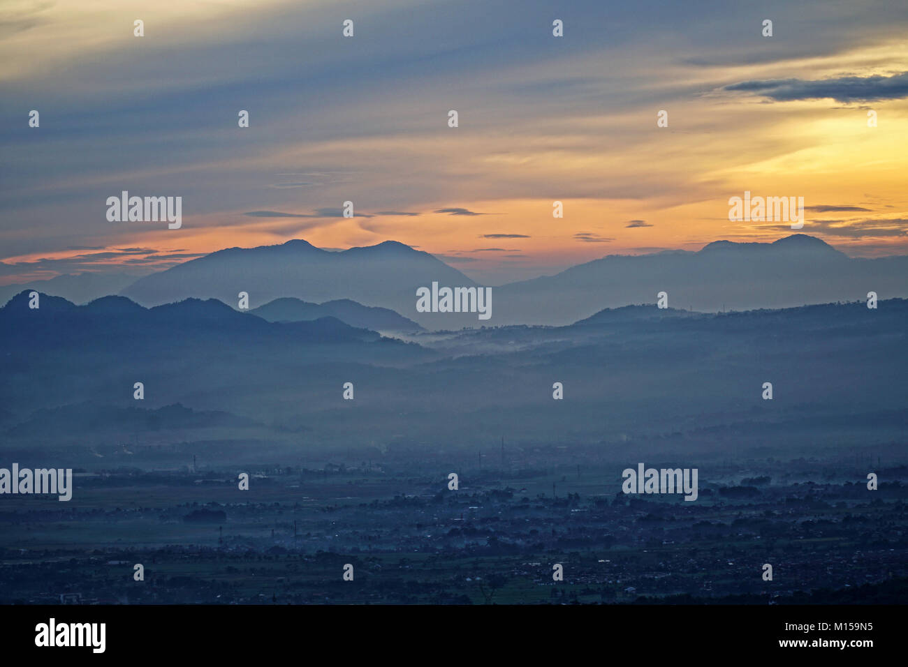 beautiful sunset in indonesia, bandung west java Stock Photo - Alamy