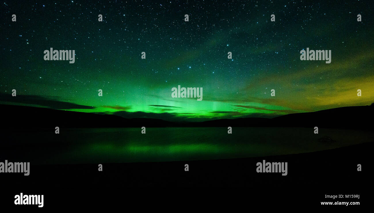 Aurora Borealis, Backwater Reservoir, Glenisla, Angus Stock Photo - Alamy
