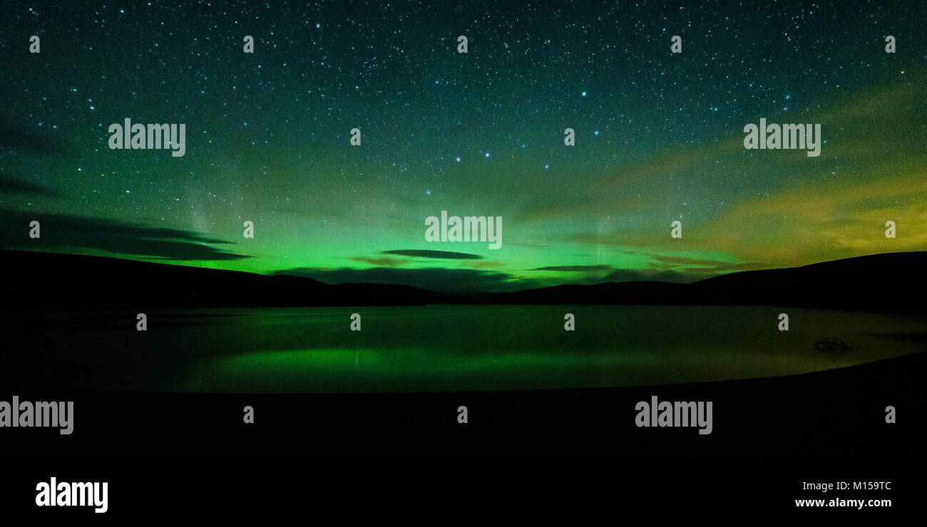 Aurora Borealis, Backwater Reservoir, Glenisla, Angus Stock Photo - Alamy