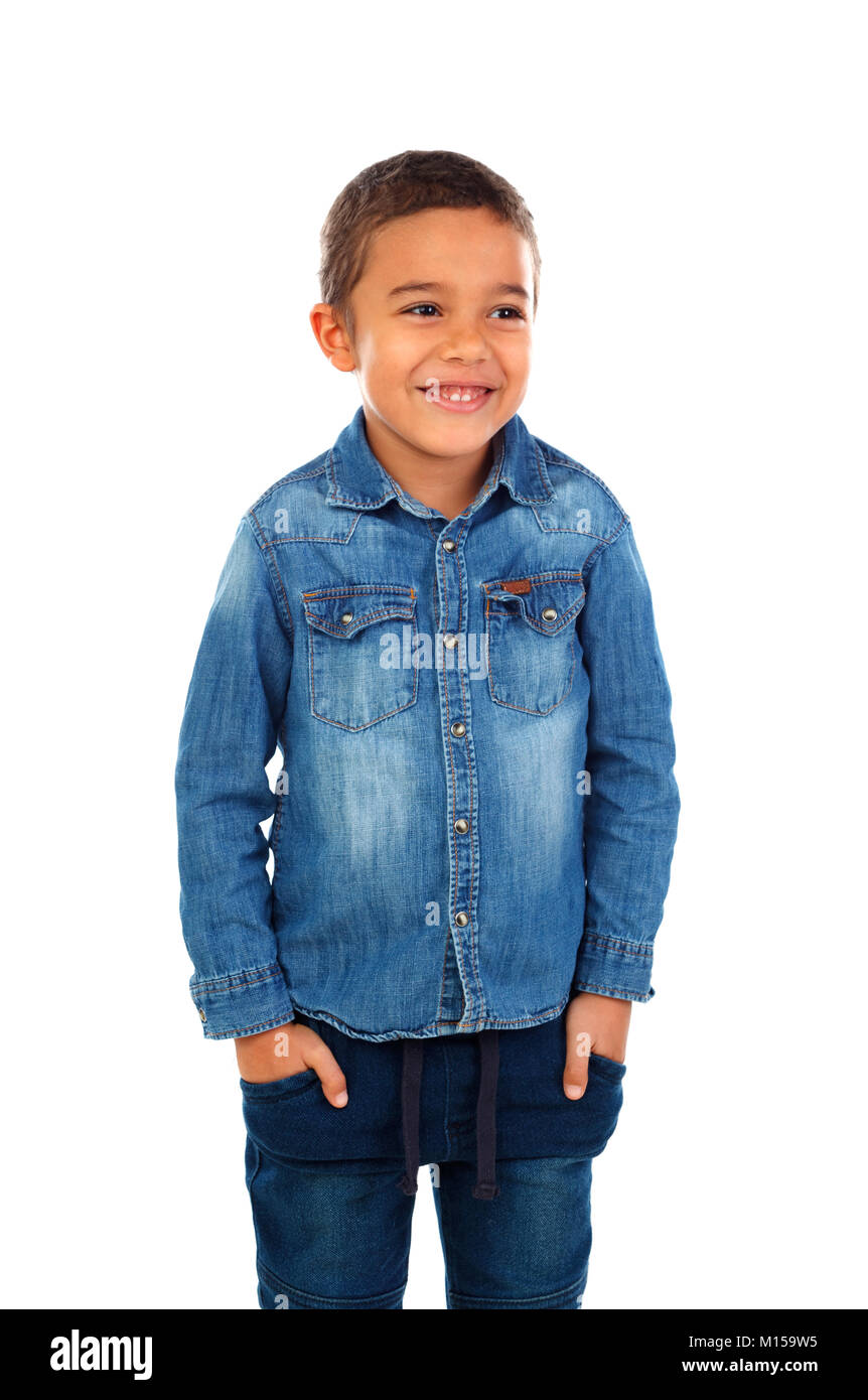 Full portrait of a beautiful child isolated on a white background Stock ...