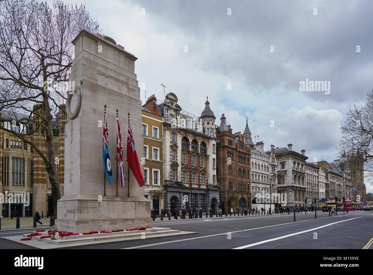 London, England - April 5, 2016: The Cenotaph war memorial in London ...