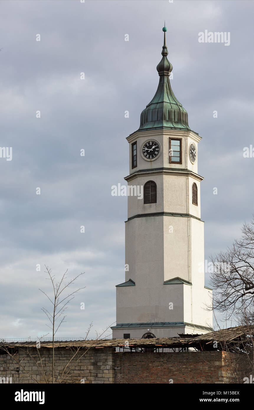 Sahat kula tower in the kalemegdan fortress in Belgrade Stock Photo - Alamy