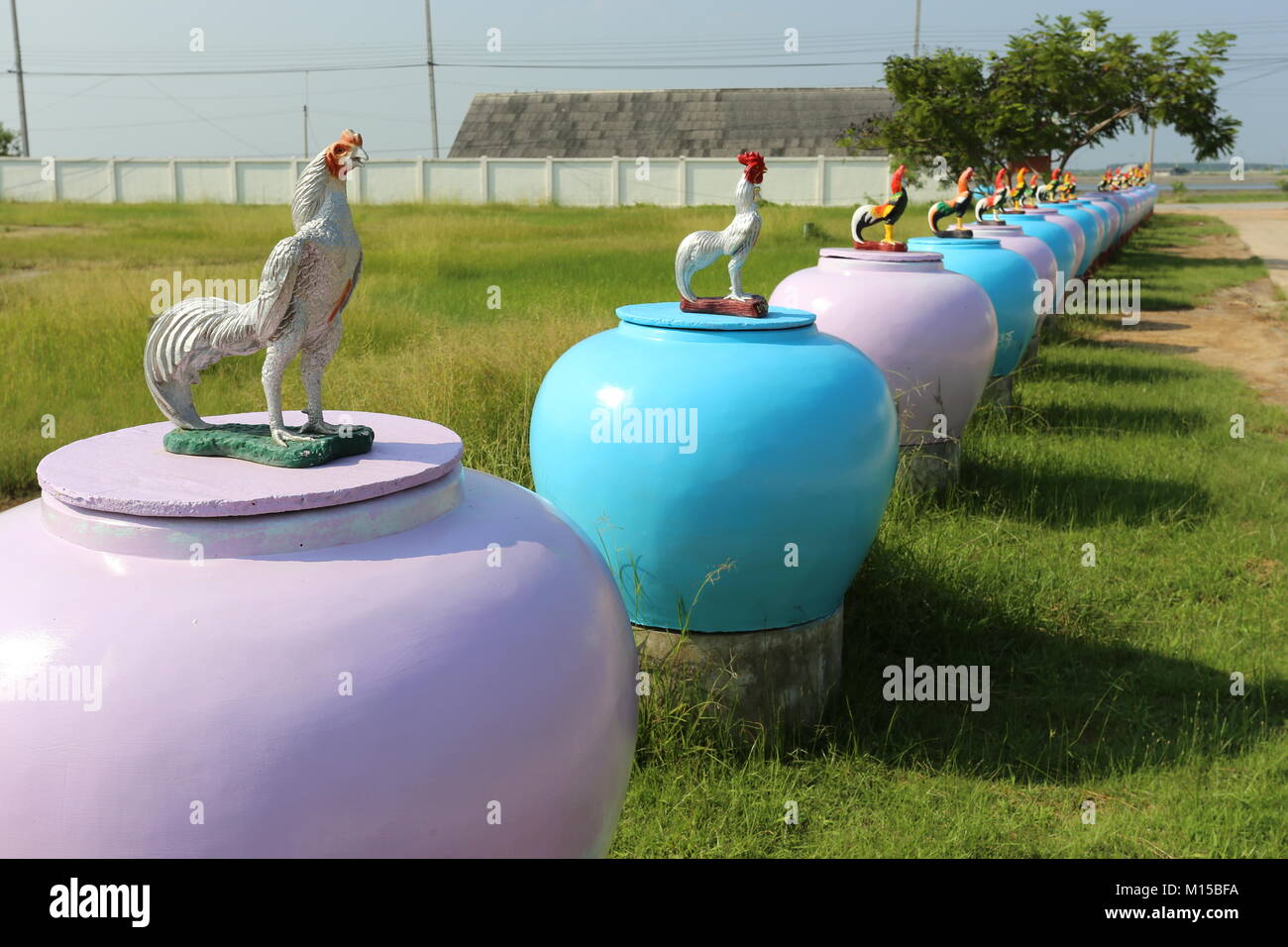 Boat Temple in Baan Laem, Thailand. Nok Pak Talay Temple, temple at the ...