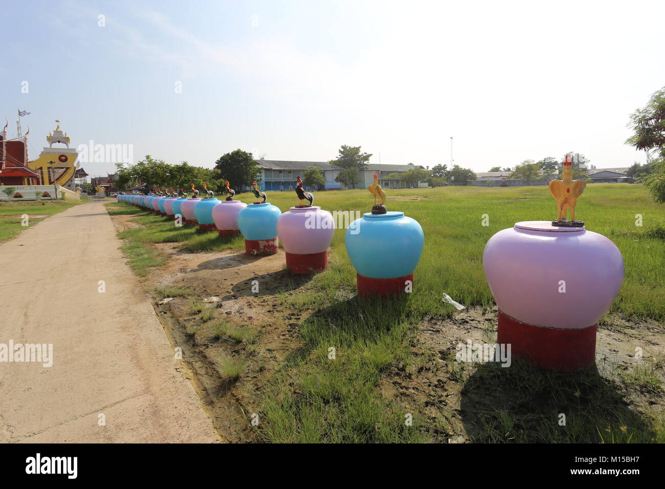 Boat Temple in Baan Laem, Thailand. Nok Pak Talay Temple, temple at the ...