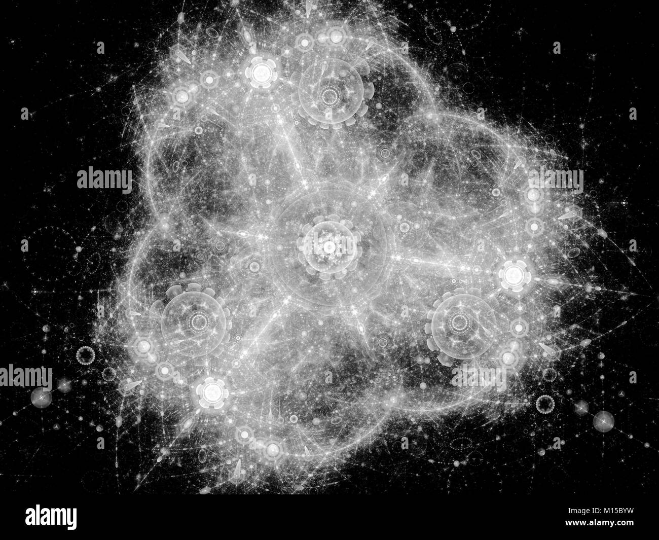 Future technology conceptual, , black and white texture, computer generated abstract background ...