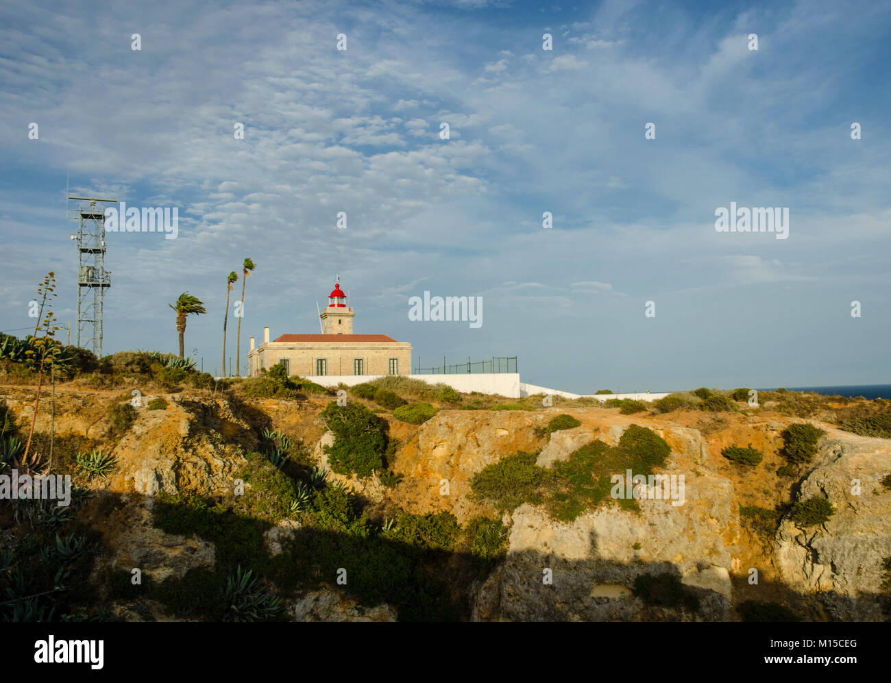 The lighthouse near Ponta da Piedade, in Lagos, Western Algarve ...