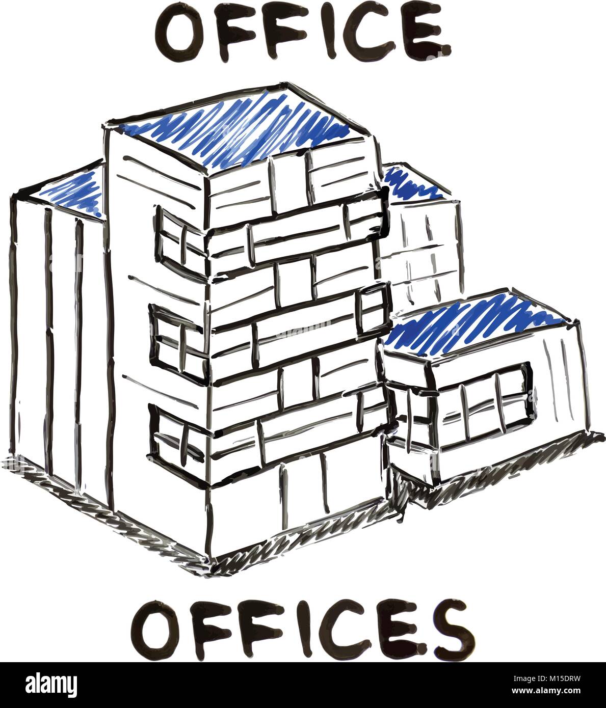 Office Building Text White Board Illustration Stock Vector Image & Art ...