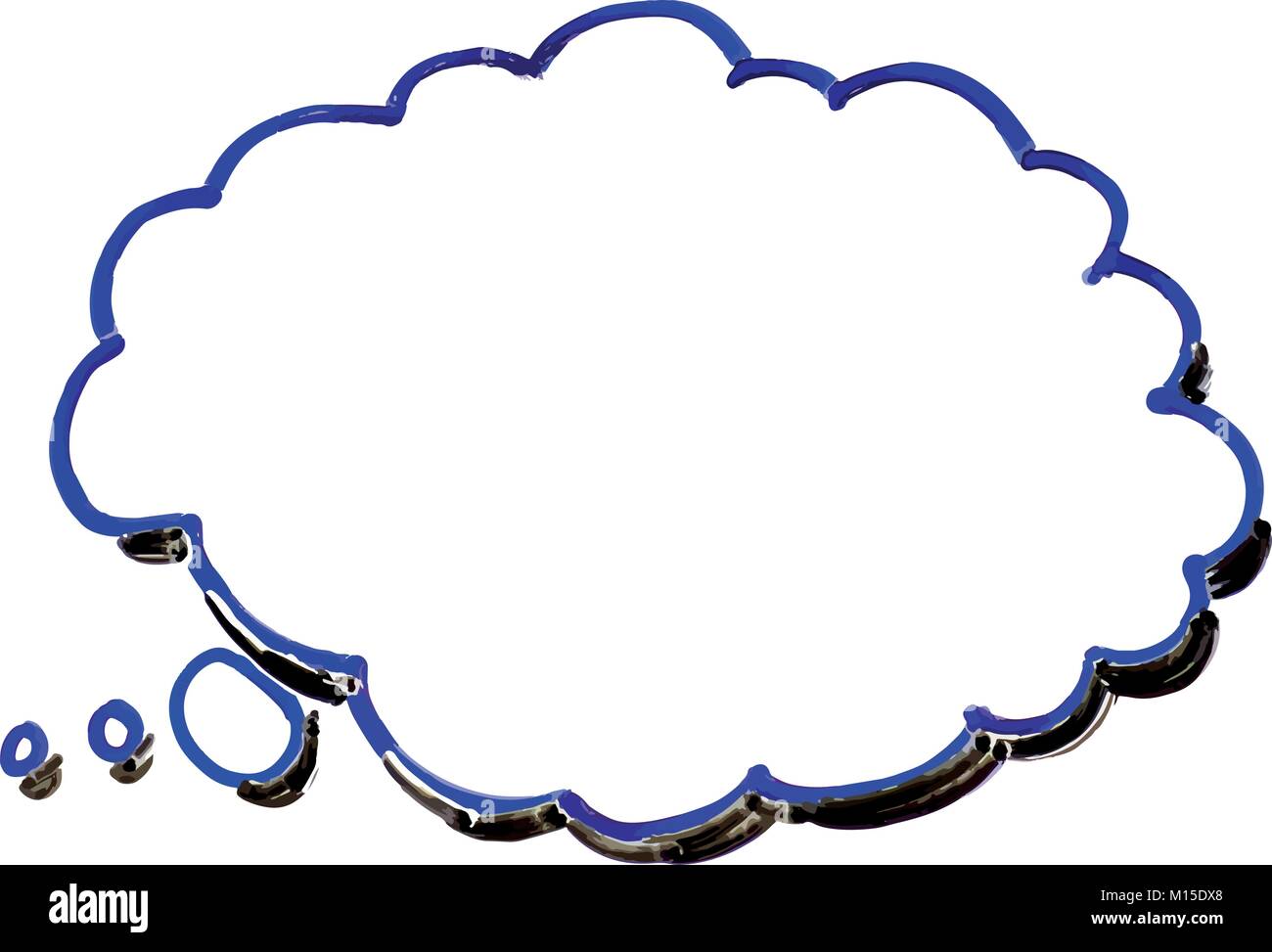 Think Or Speech Bubble White Board Illustration Stock Vector Image ...