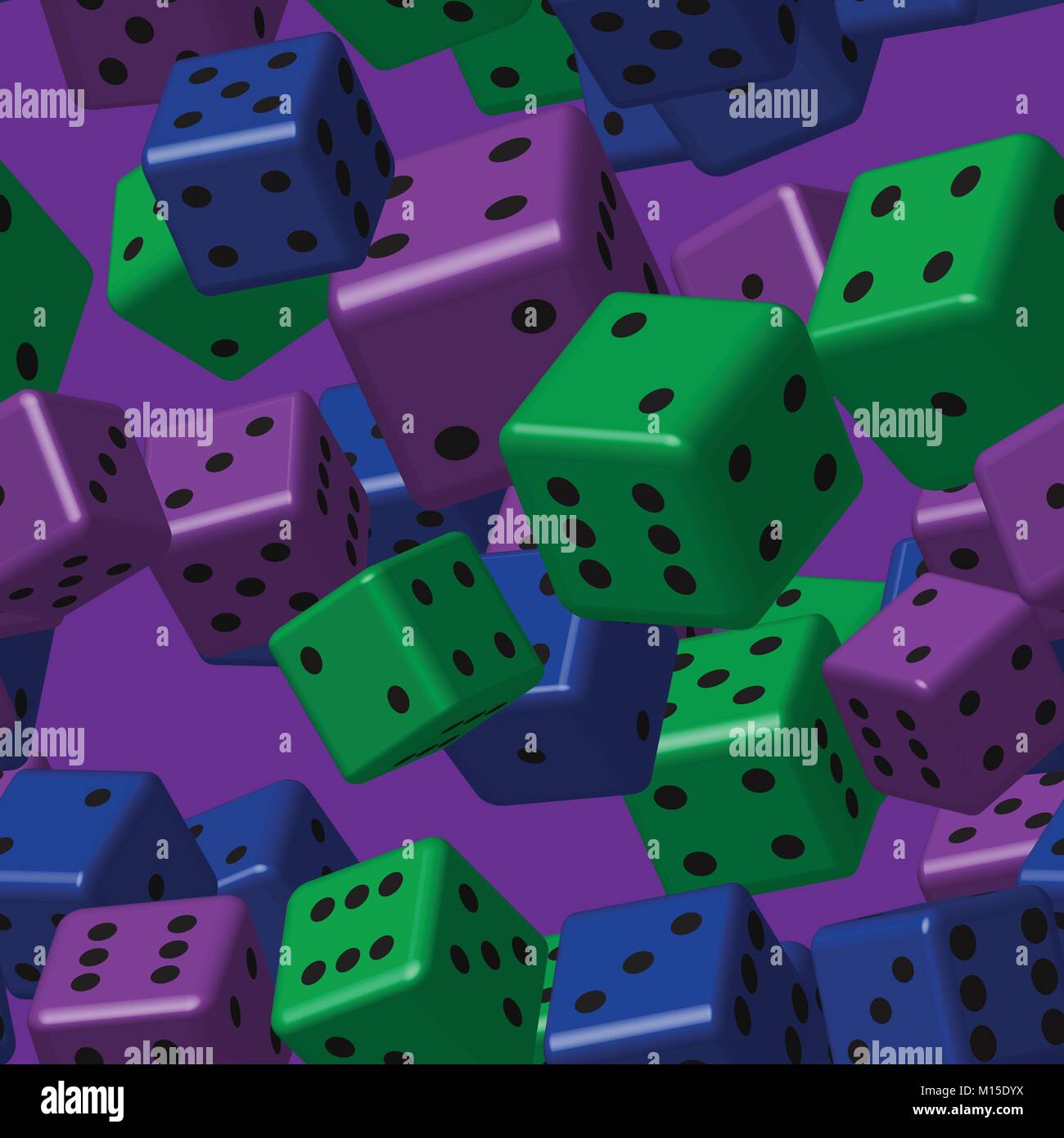 Green Purple Blue Dice Seamless Pattern Stock Vector Image & Art - Alamy