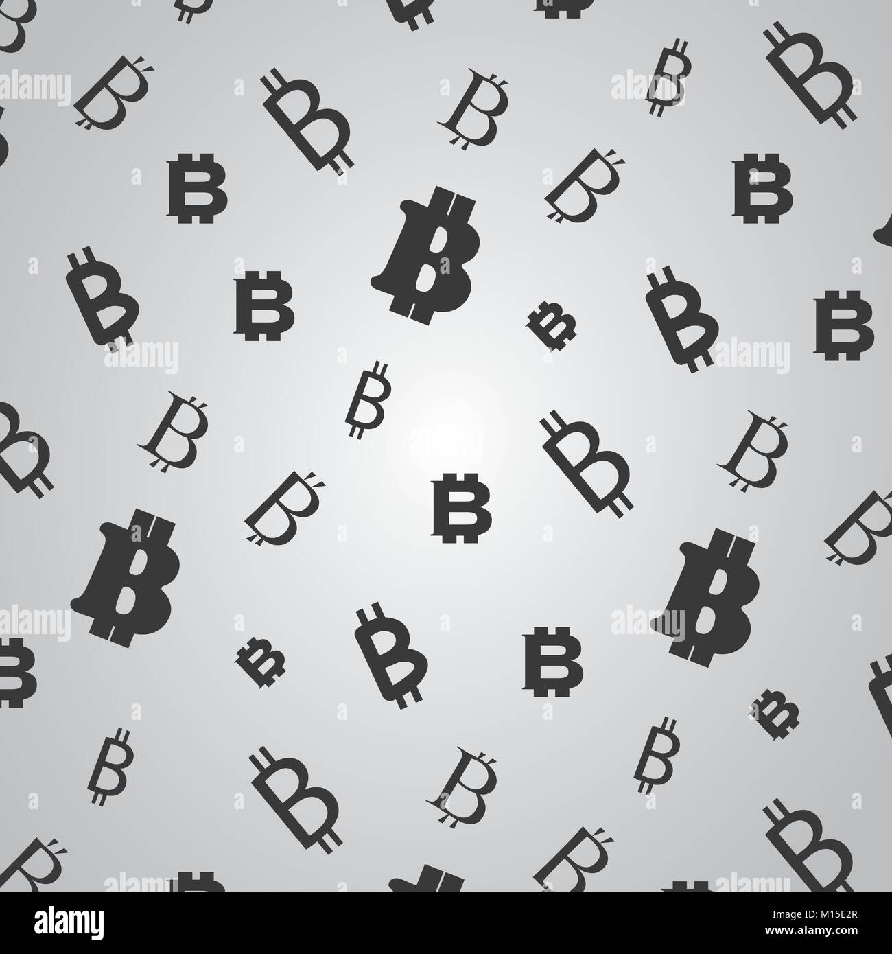 Various Black and White Bit Coin Signs - Abstract Monetary Background ...