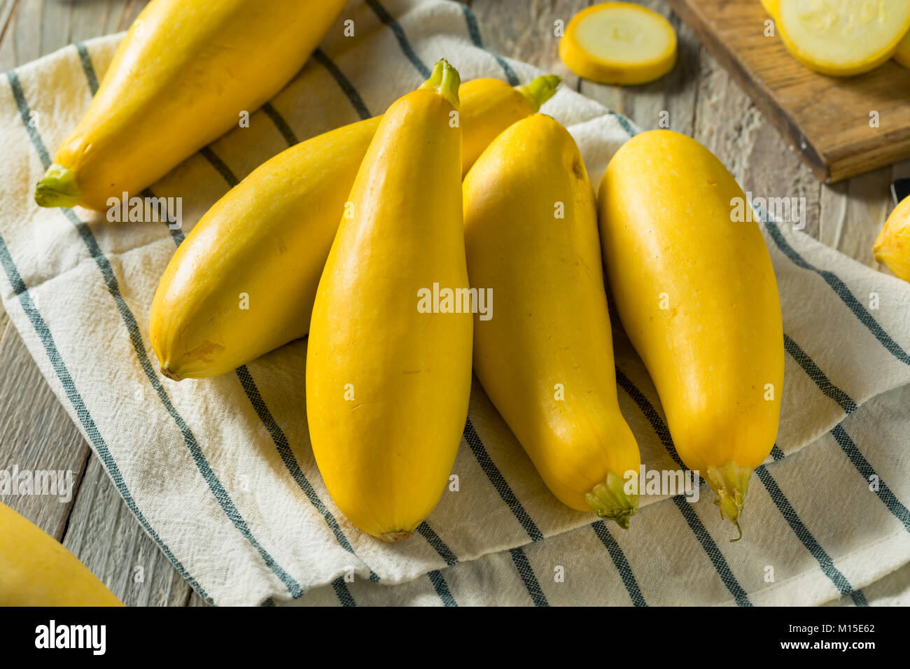 Yellow Organic Straight Neck Zucchini Ready to Cook Stock Photo - Alamy