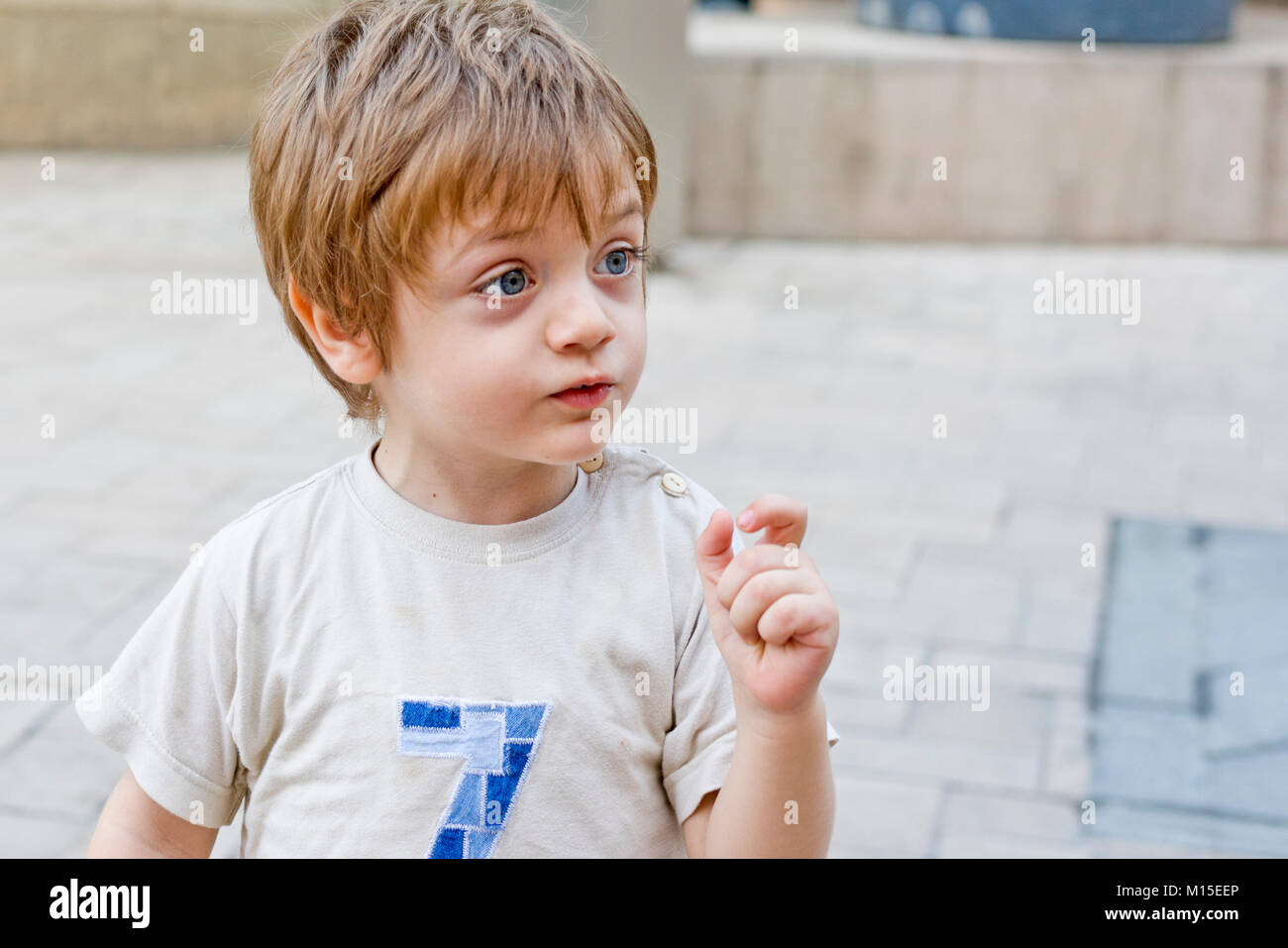 Four years old child in the park walking Stock Photo - Alamy