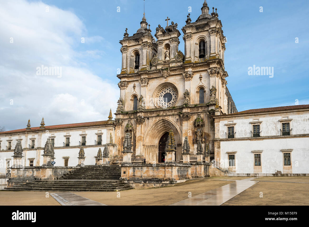 Mosteiro de Alcobaça, Alcobaça Monastery, exterior, Portugal Stock ...