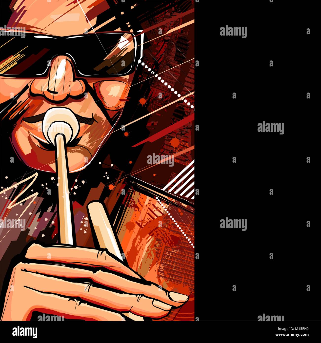 Vector illustration of a trumpet player Stock Vector Image & Art - Alamy