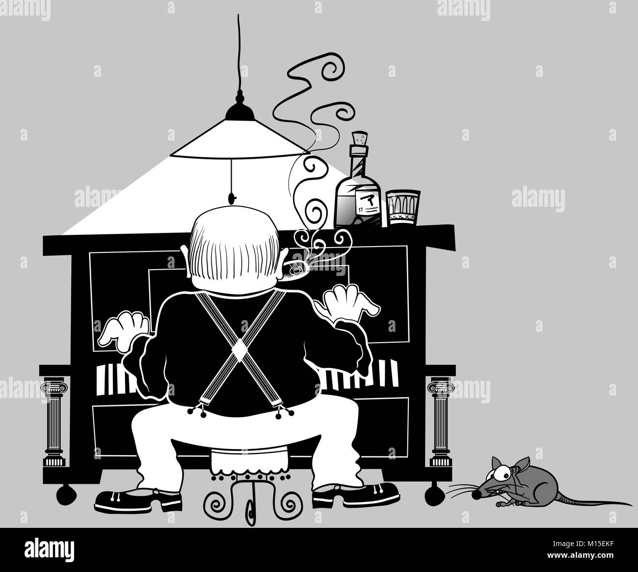 vector illustration of piano player in cartoon style Stock Vector Image ...