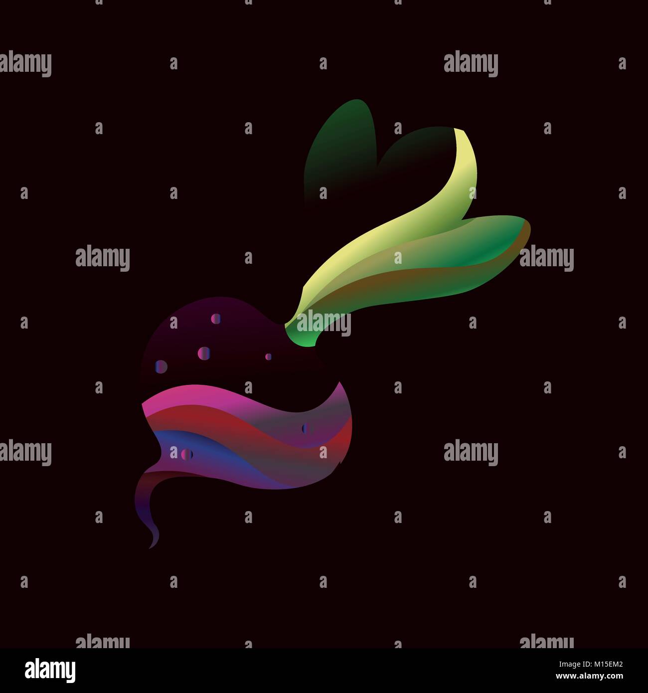 Gradient beet illustration. Simple style. Isolated Clip art Stock Vector Image & Art - Alamy