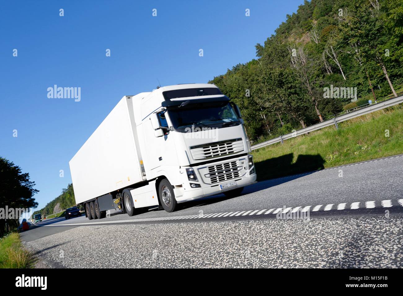 Truck on highway Stock Photo - Alamy