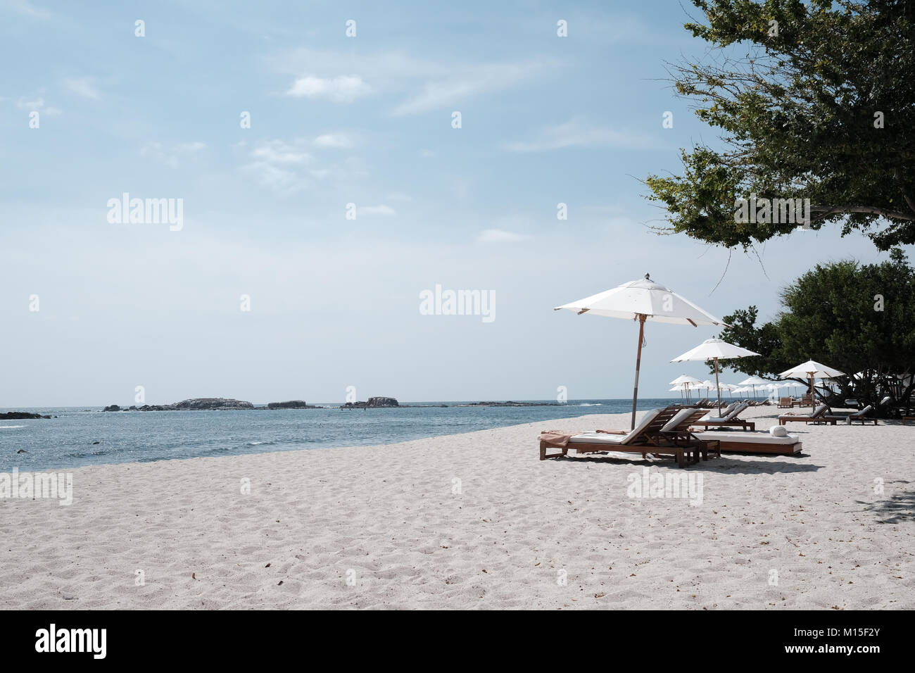 Empty Beach in Mexico Stock Photo - Alamy