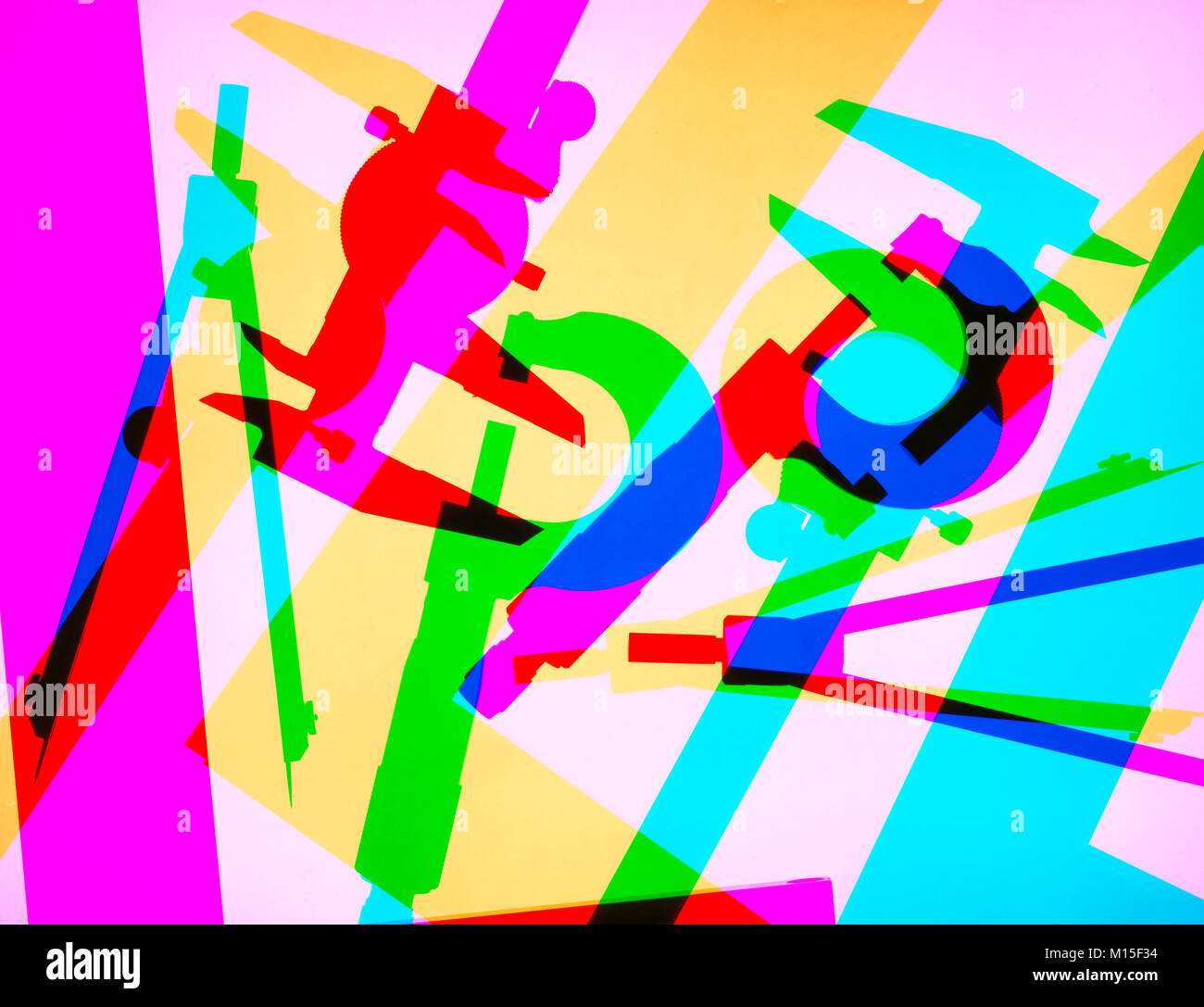 Measuring instruments, conceptual image. Photogram effect using ...