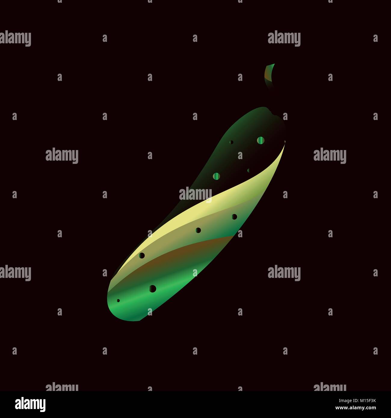 Gradient cucumber illustration. Simple style. Isolated Clip art Stock ...