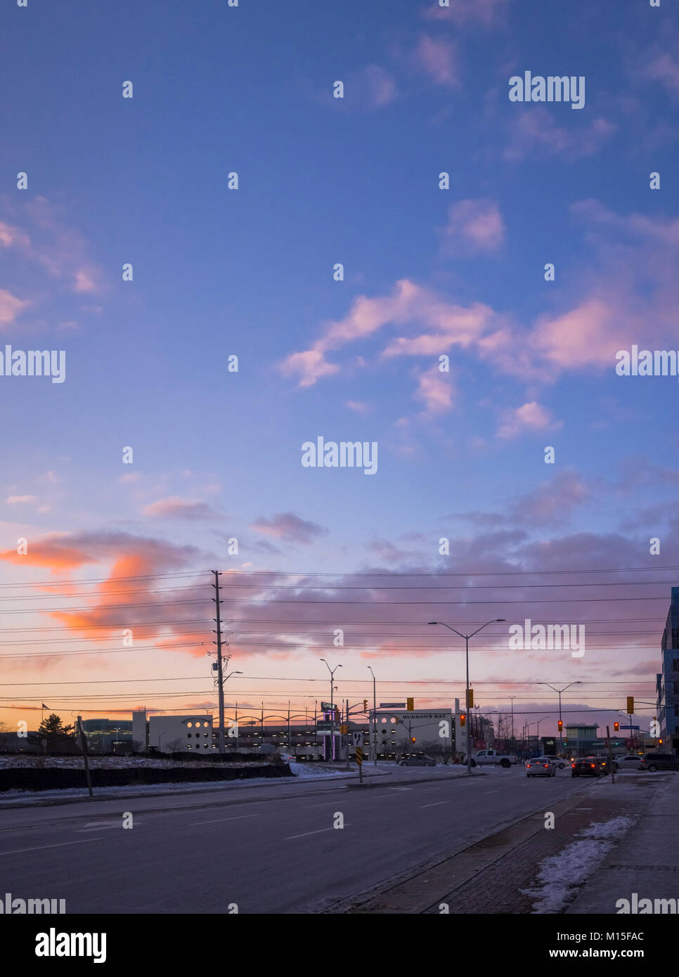 Winter Sunset City