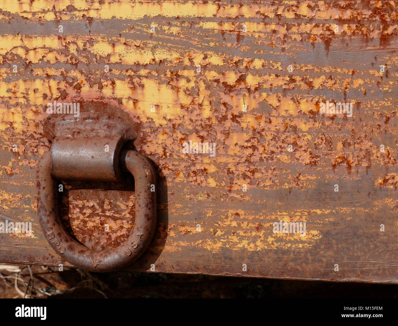 Brown and Yellow Rusted Metal Handle Stock Photo - Alamy
