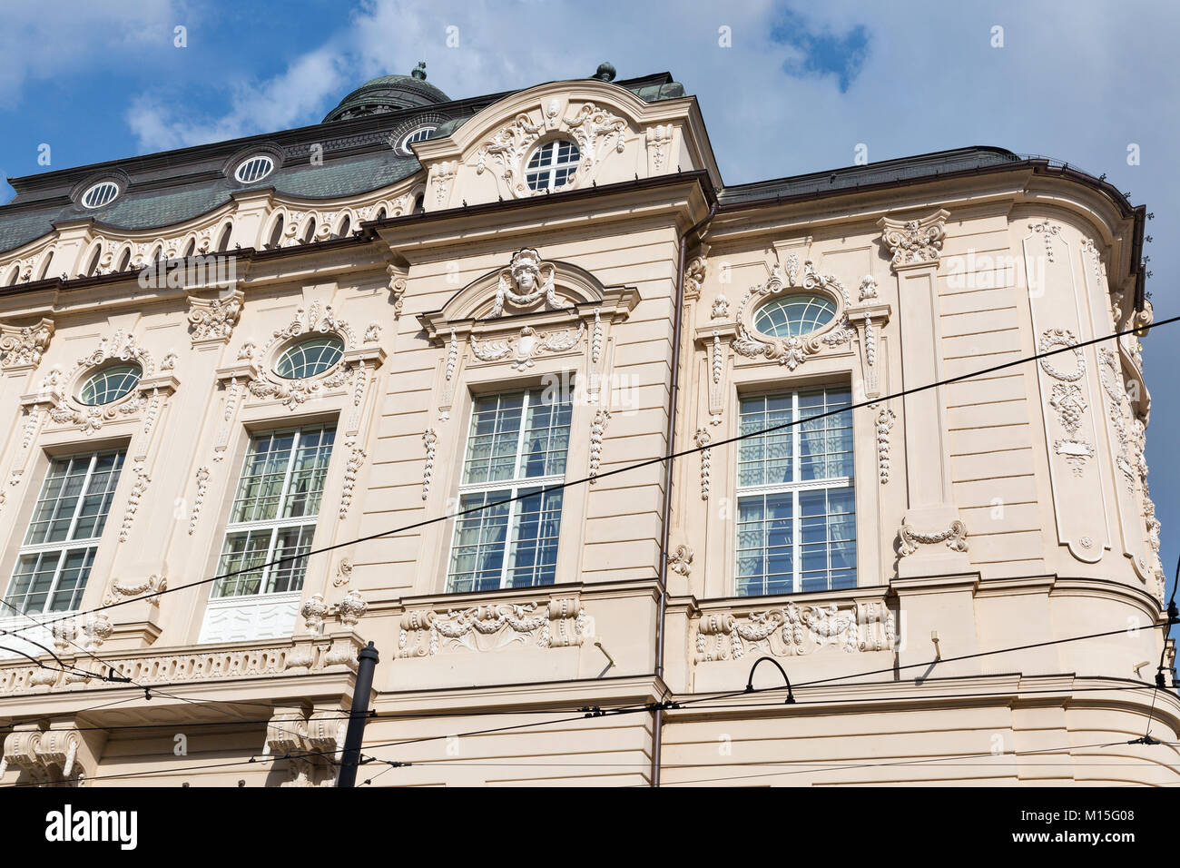 Historic old building facade in the old town on Ludovita Stura square ...