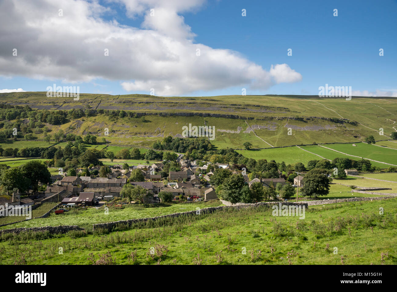 The village of Kettlewell in Upper Wharfedale, North Yorkshire, England ...