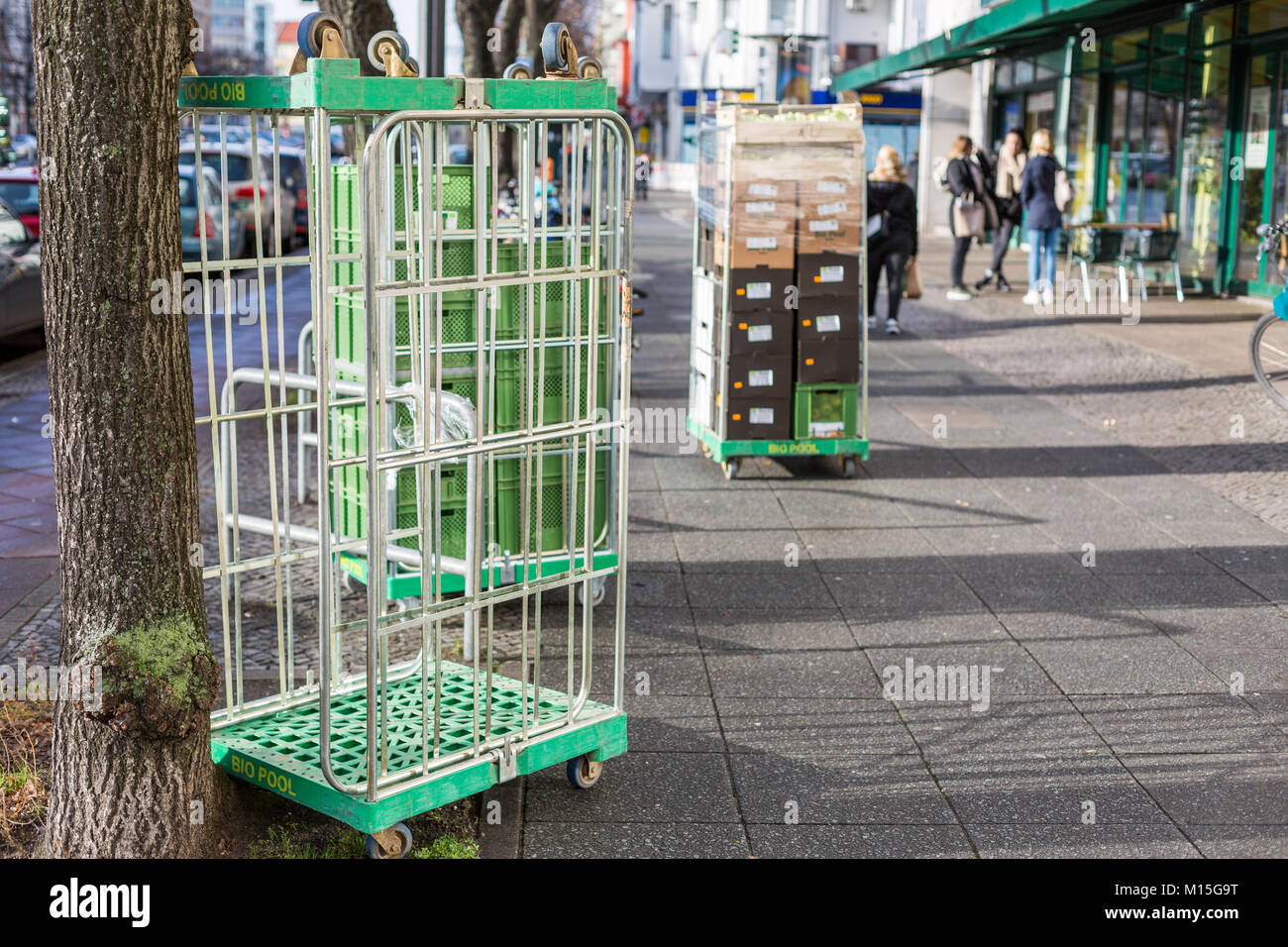 Roll container on street Stock Photo - Alamy