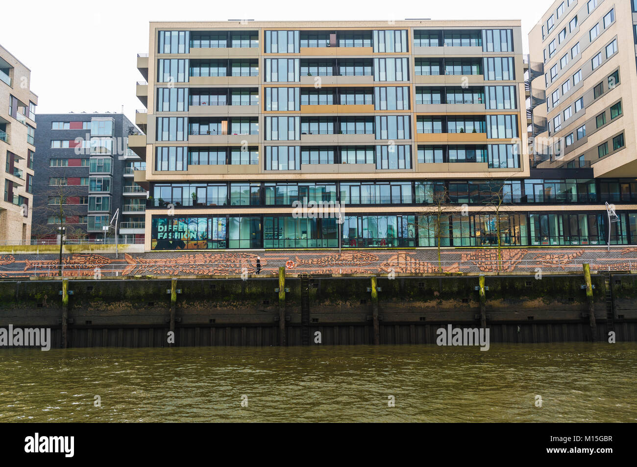 The rivers and canals of an ancient city in the center of Europe Stock ...