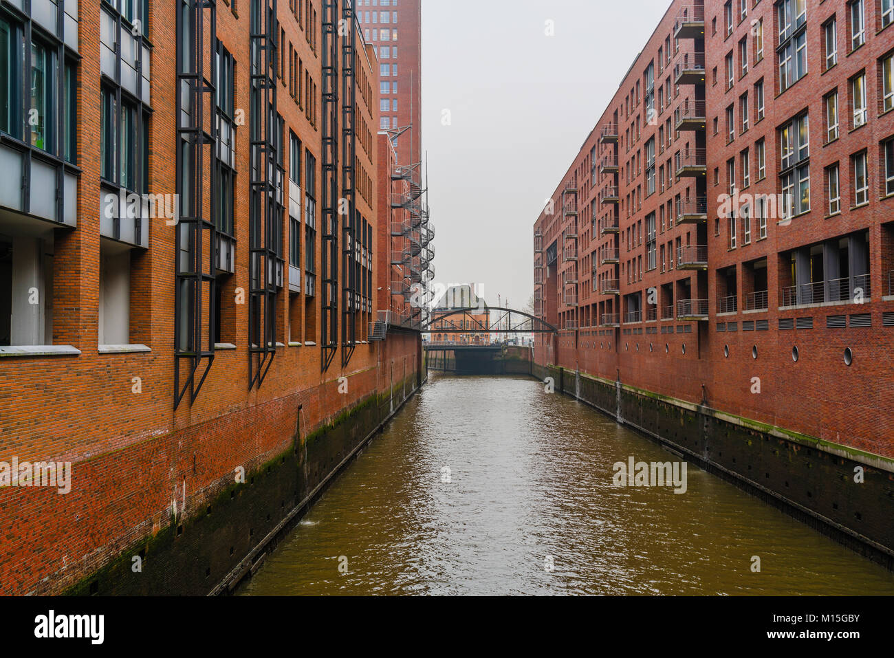The rivers and canals of an ancient city in the center of Europe Stock ...