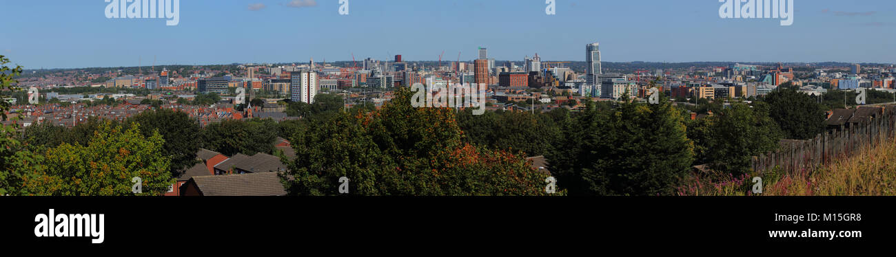 Leeds City Skyline Panorama Stock Photo - Alamy