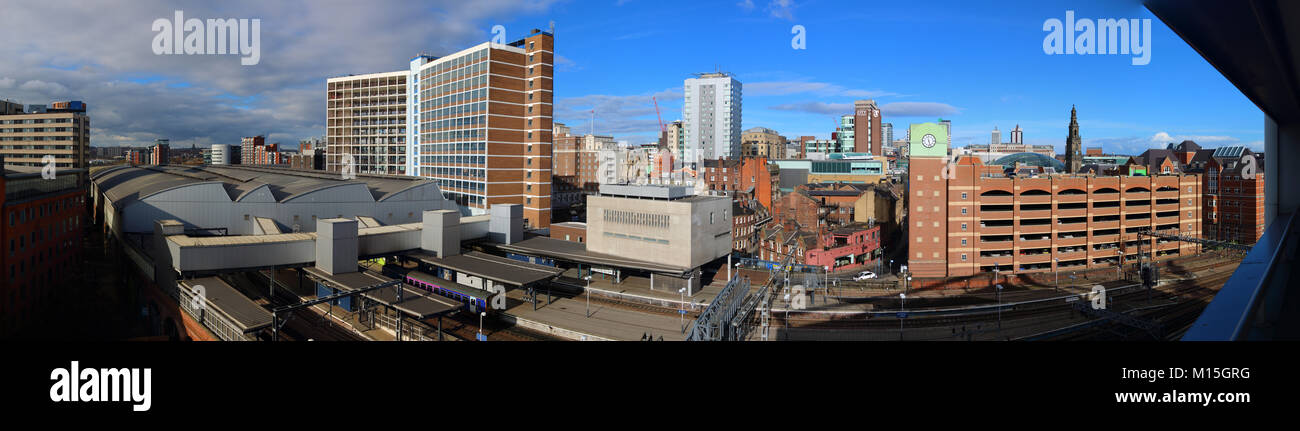 Leeds City Skyline Panorama Stock Photo - Alamy