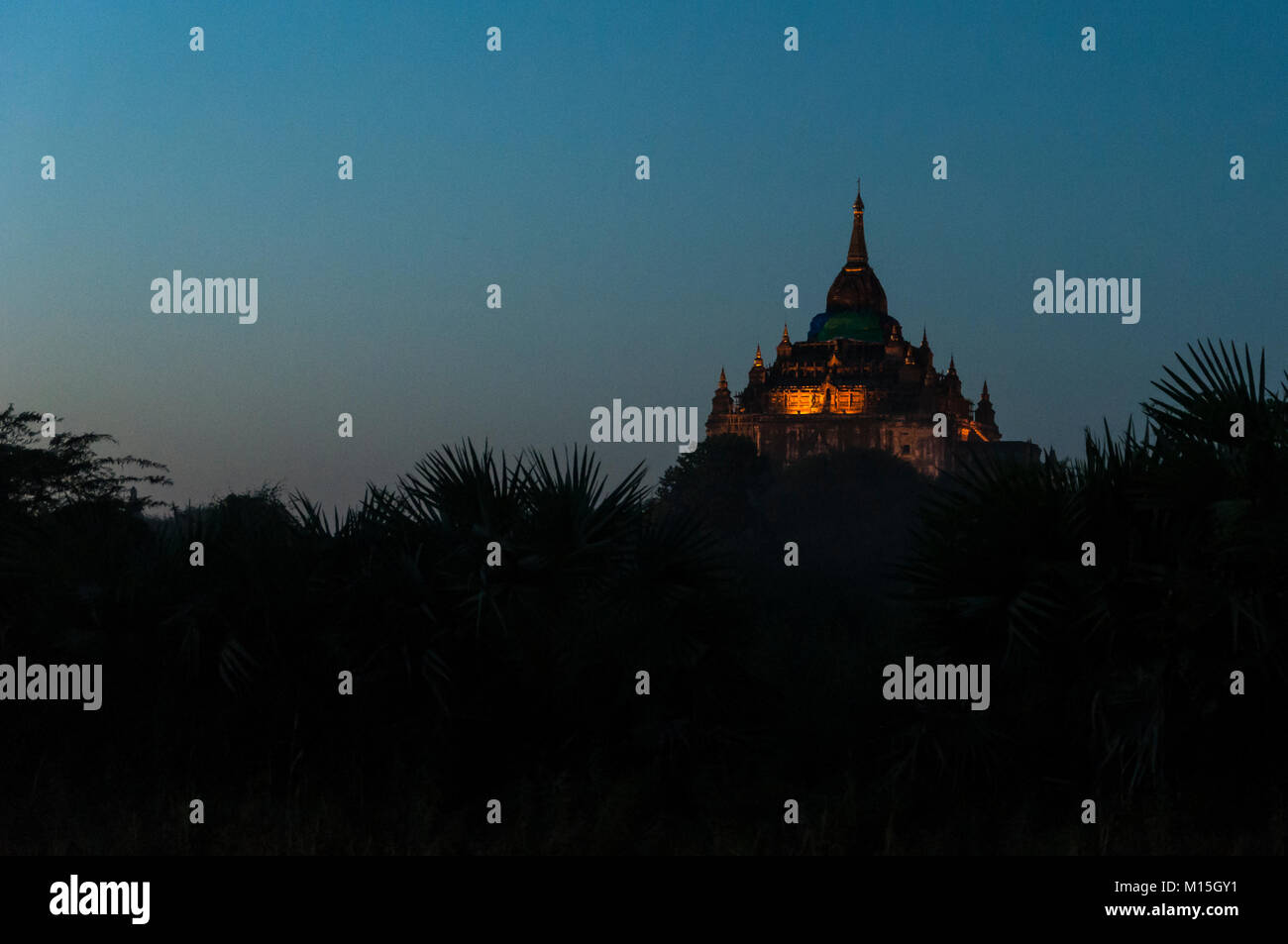 BAGAN, MYANMAR - NOVEMBER, 2016: Bagan, also spelled Pagan, on the ...