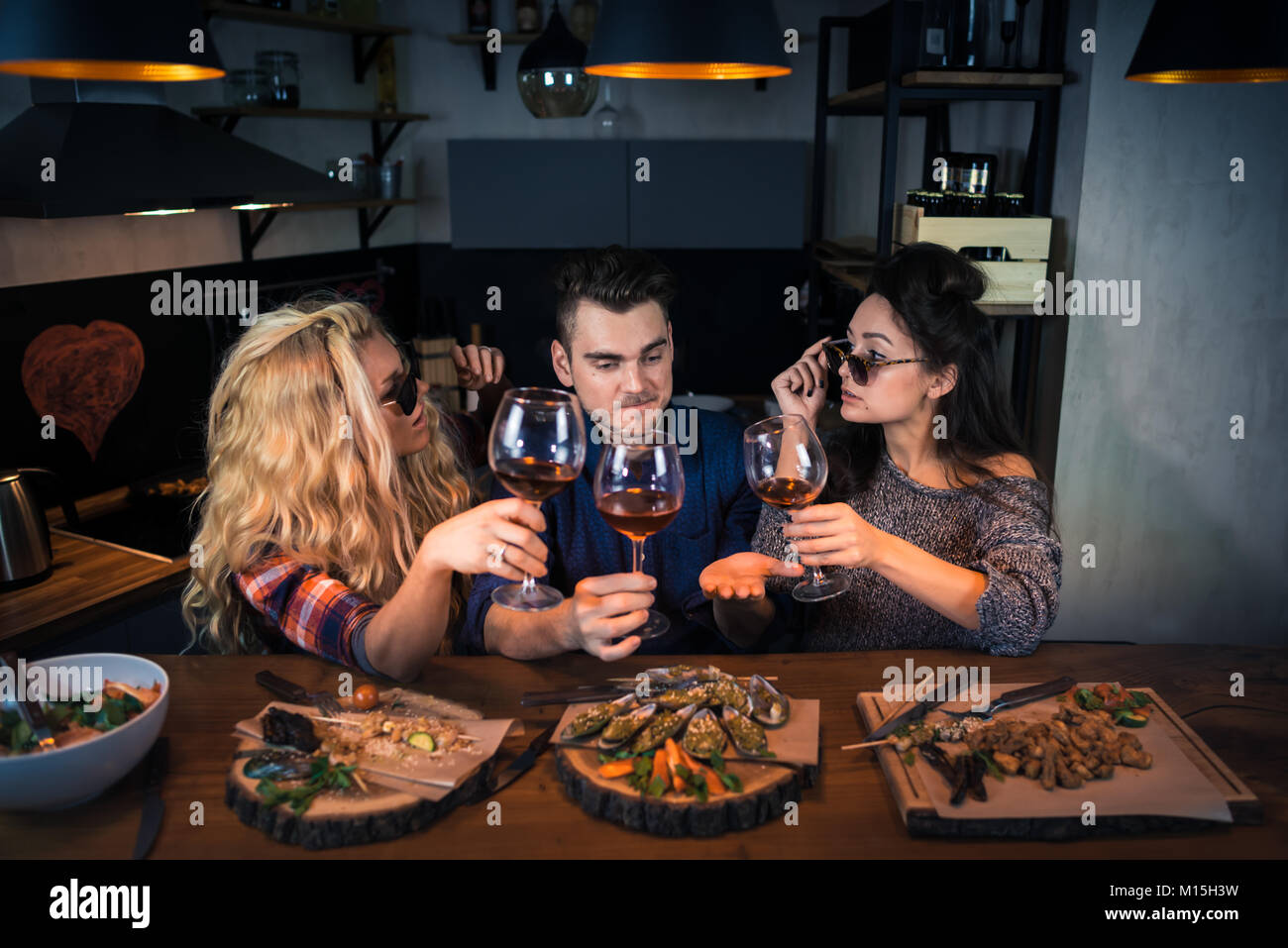 Kitchen party young people hi-res stock photography and images - Alamy