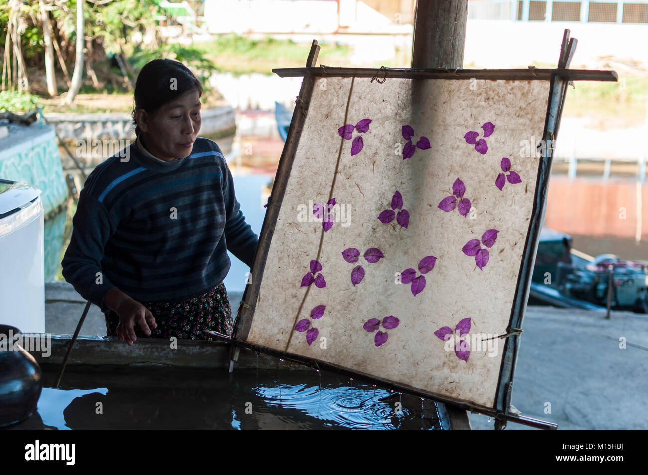 INLE LAKE, MYANMAR - NOVEMBER, 2016: Street Markets in Myanmar. Locals ...