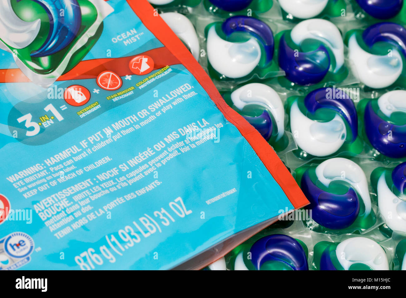 An assortment of Tide laundry detergent pods Stock Photo - Alamy