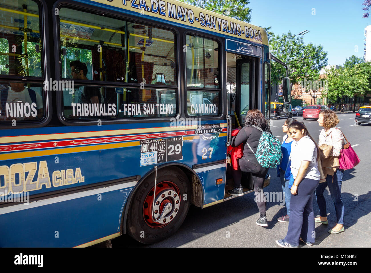 Buenos Aires Argentina,bus,public transportation,stop,adult adults ...