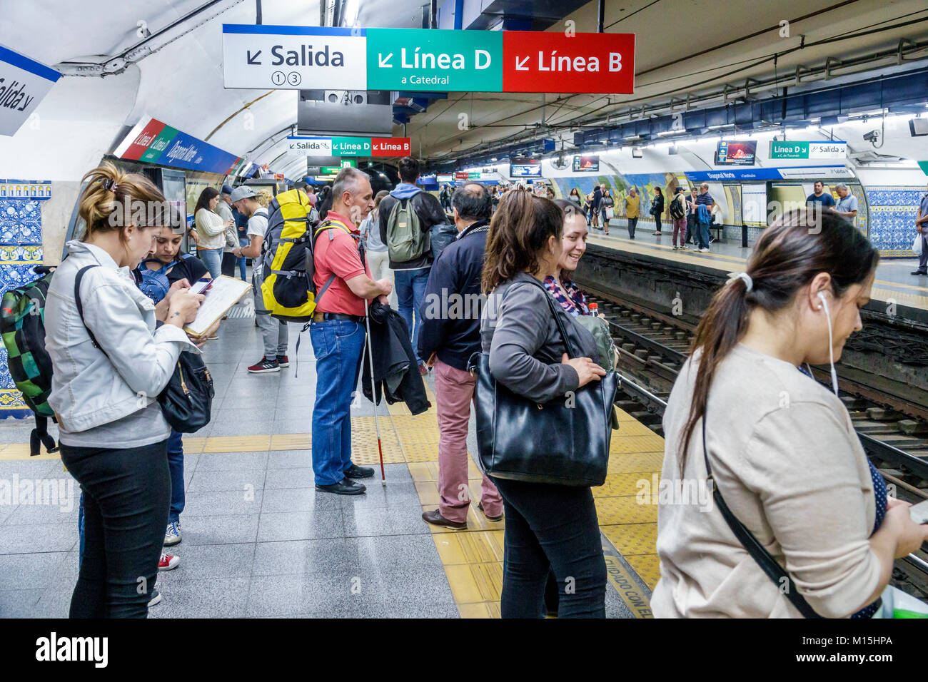 Buenos Aires Argentina,Subte subway platform,Diagonal Norte,station ...