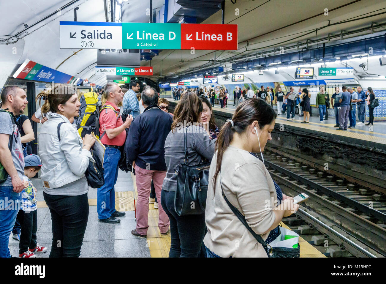 Buenos Aires Argentina,Subte subway public transportation,platform ...