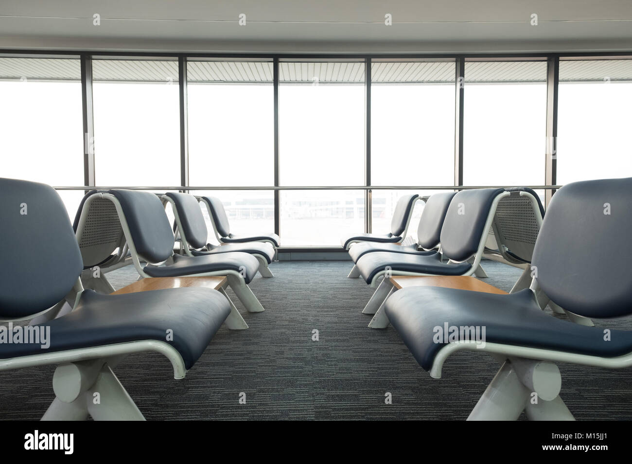 Empty airport terminal waiting area with chairs lounge with seats in ...