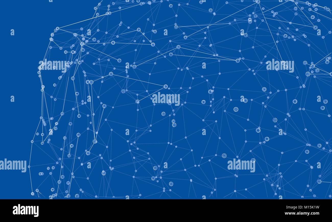 Global network connections with points and lines Stock Vector Image ...