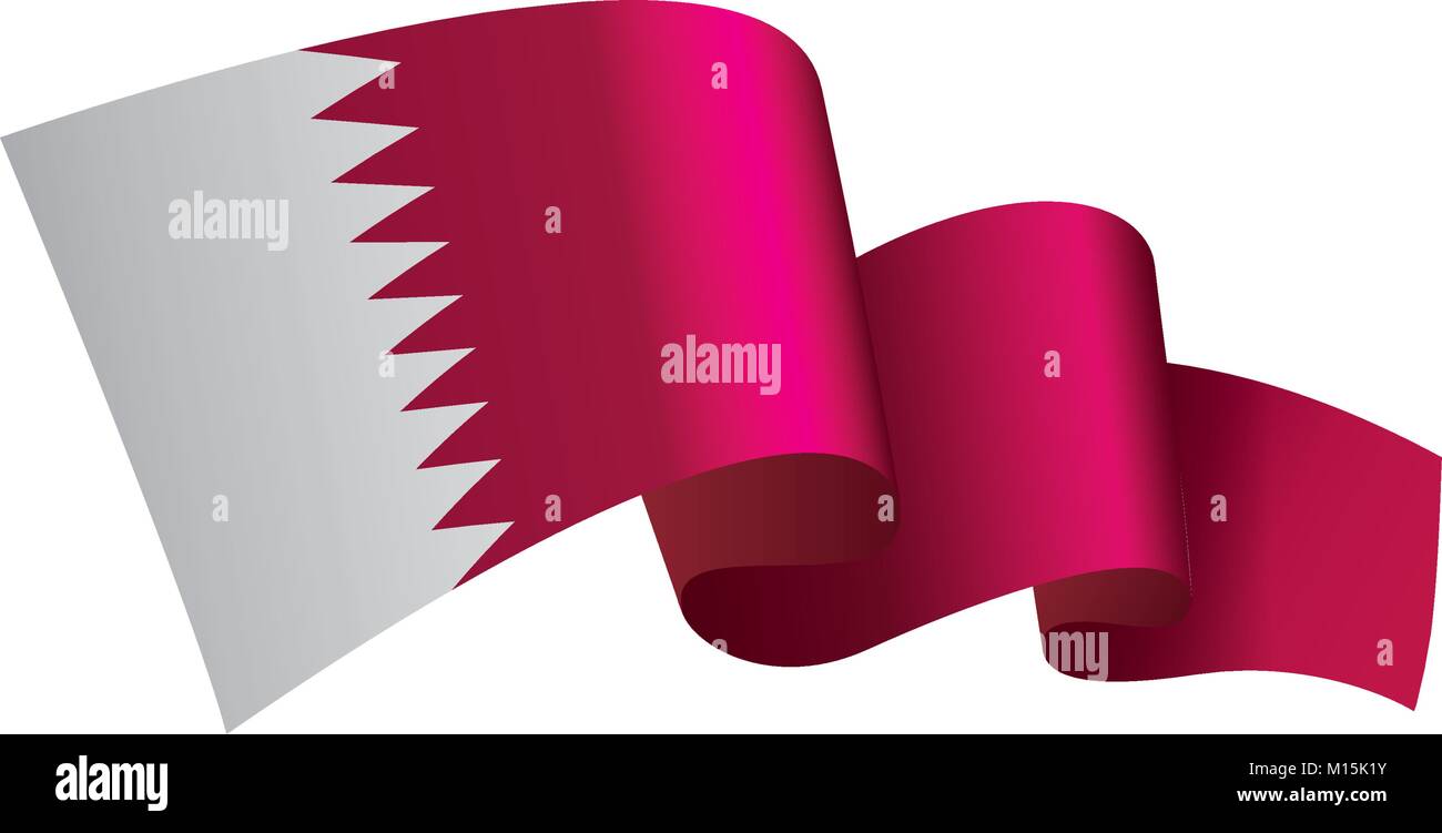 Qatar flag, vector illustration Stock Vector Image & Art - Alamy